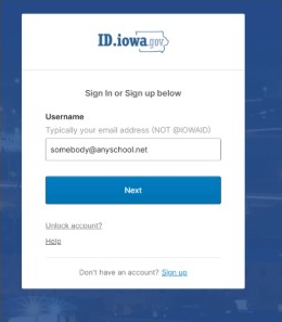 Logging in for the first time - Single sign on setup – Iowa